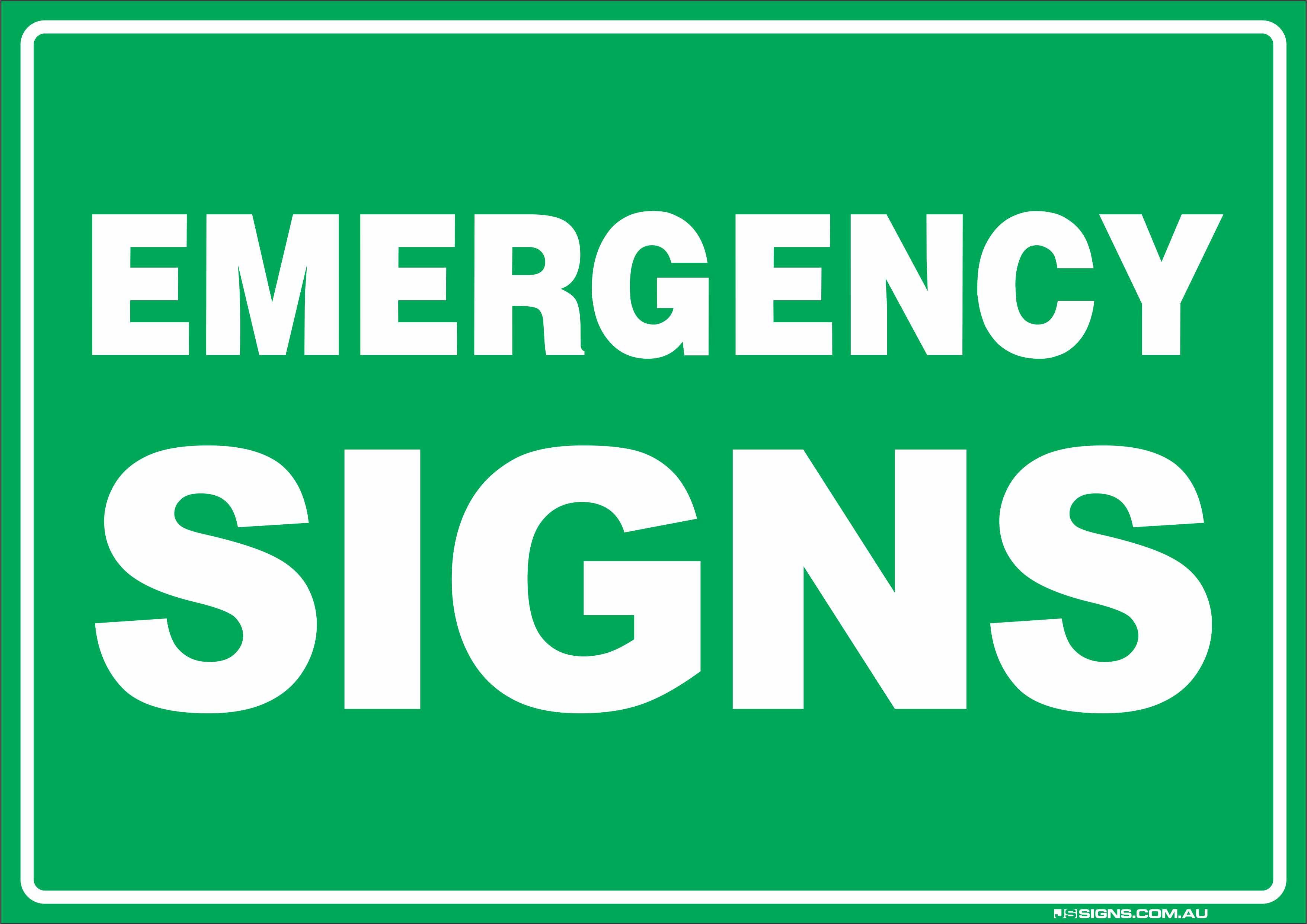 Emergency & First Aid Signs – JS Signs