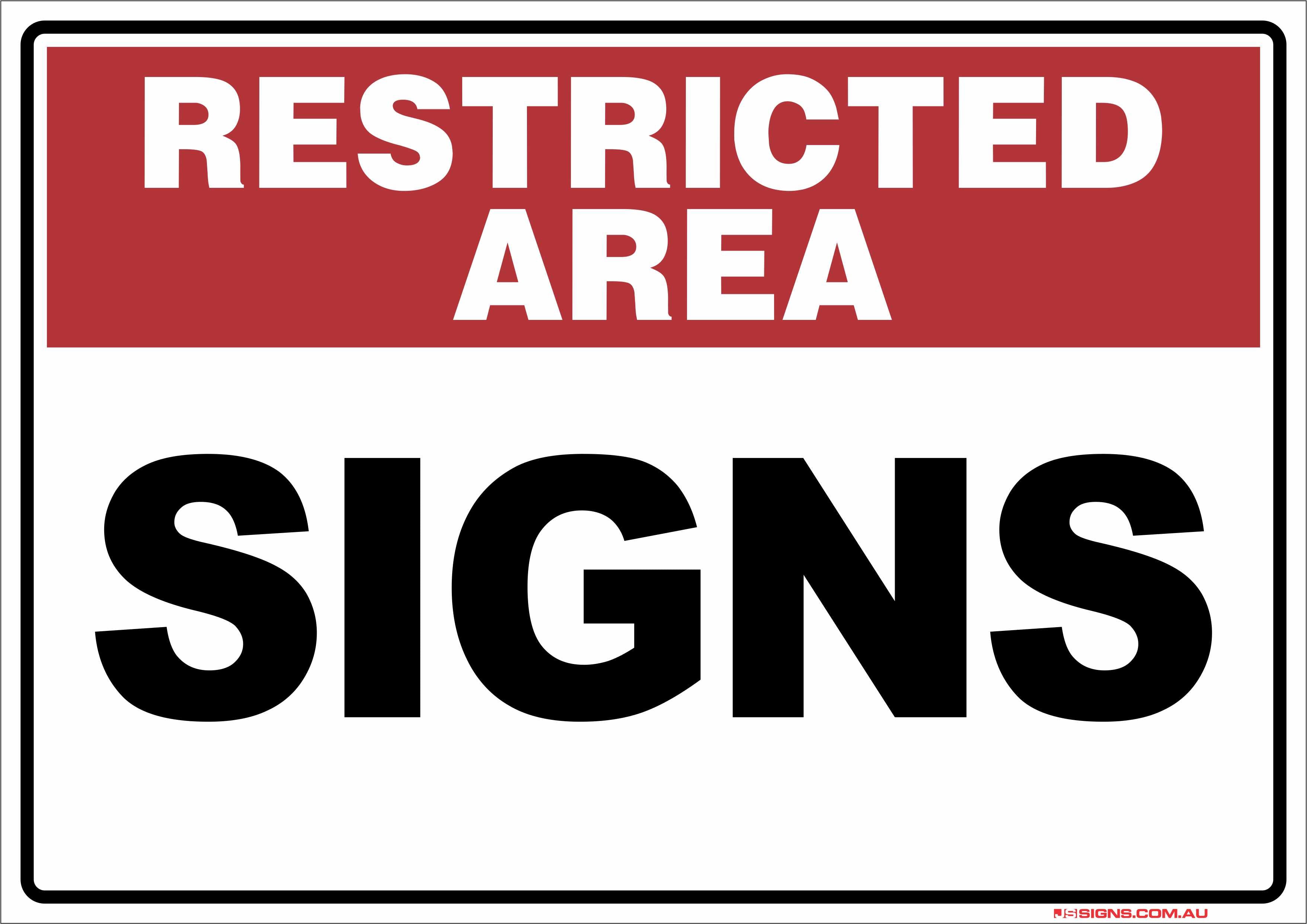 Restricted Area Signs – JS Signs
