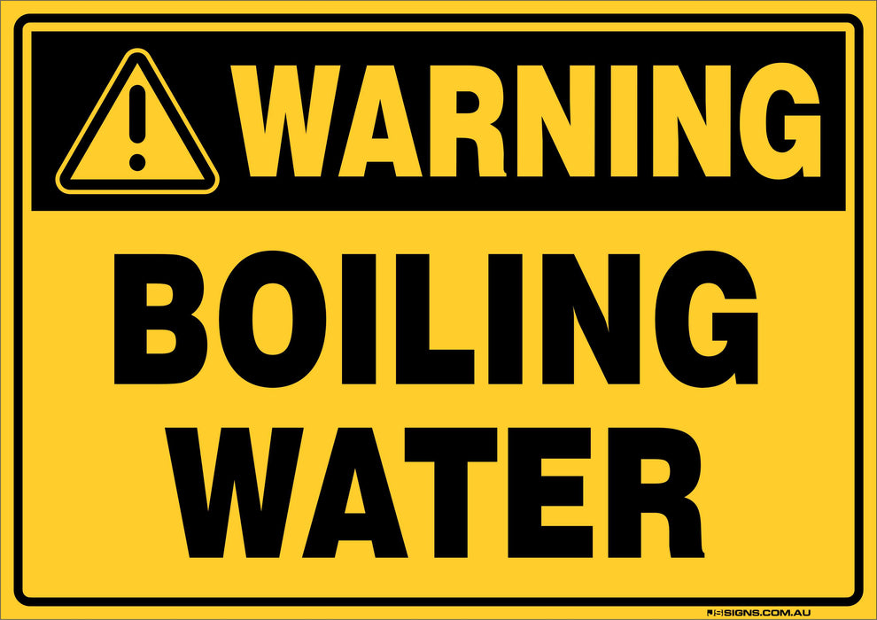 Warning Boiling Water – JS Signs